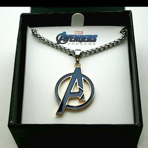 Marvel | Accessories | Marvel Comics Avengers Blue A Necklace Golden ...